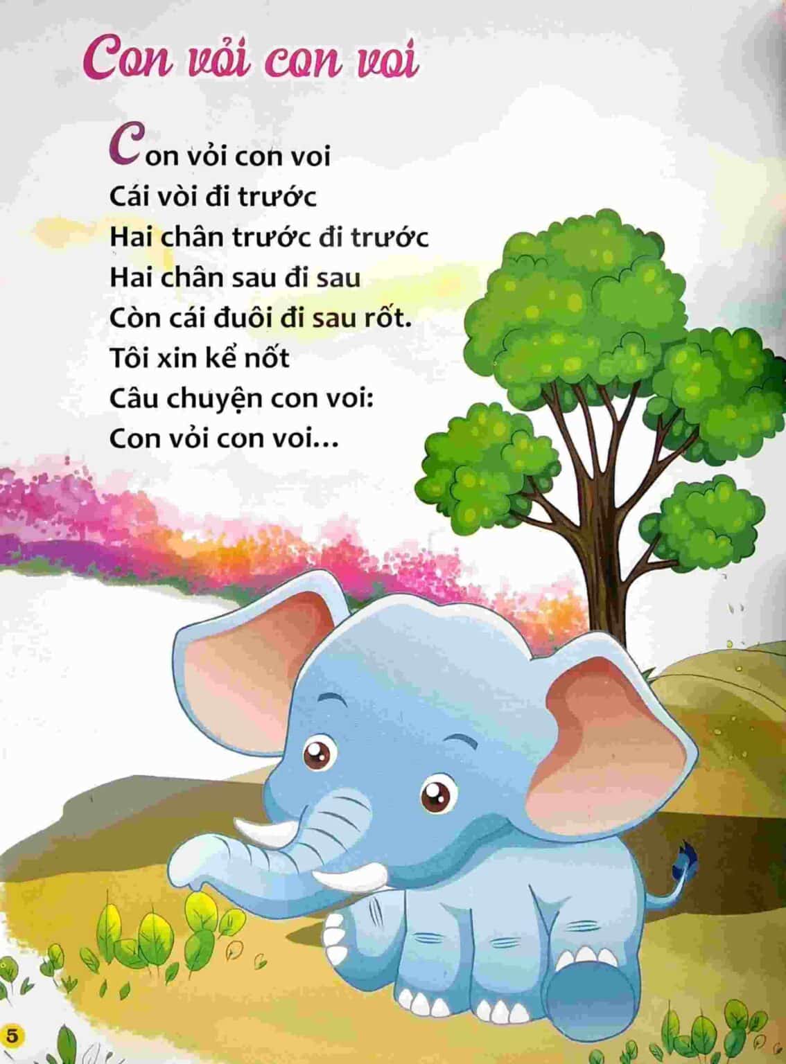 Bài Thơ Con Voi [Con Vỏi Con Voi]: Nội Dung + Hình Ảnh + Giáo Án